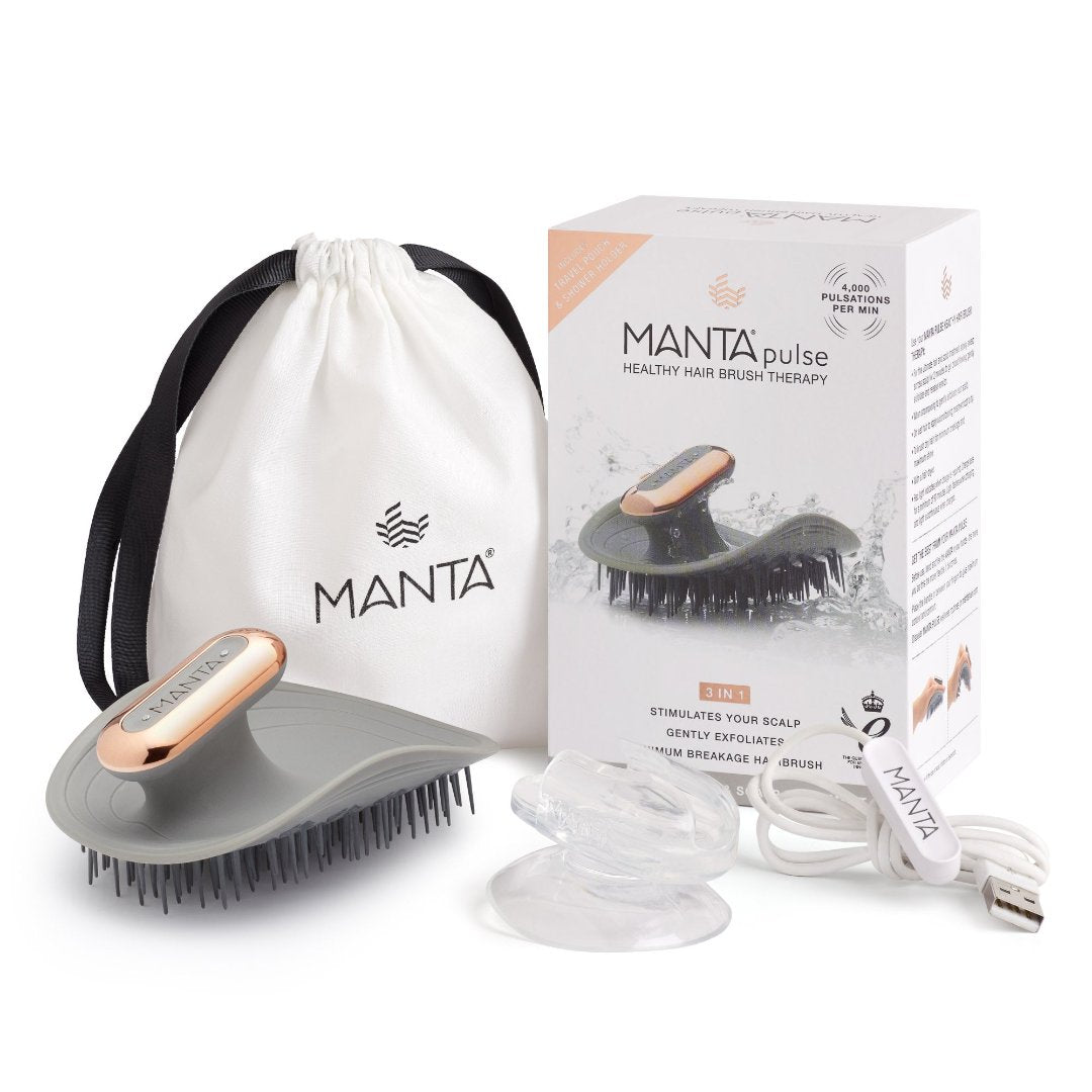 Manta Pulse Healthy Hair & Scalp Brush Grey Buy Online Today | Face the Future